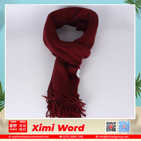 Khăn Len Quàng Cổ Hàn Quốc Plain Scarf (#Vàng đỏ) > Mỹ Phẩm Hàn Quốc ...
